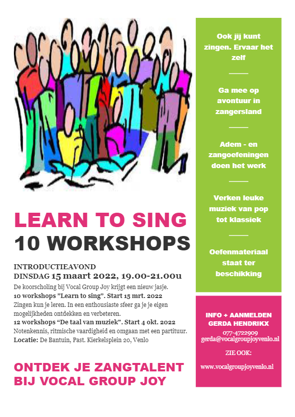 Workshops - Vocal Group Joy